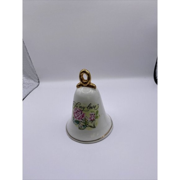 Enesco | Accents | Vintage 979 Enesco Bone China Bell To My Love Rose ...